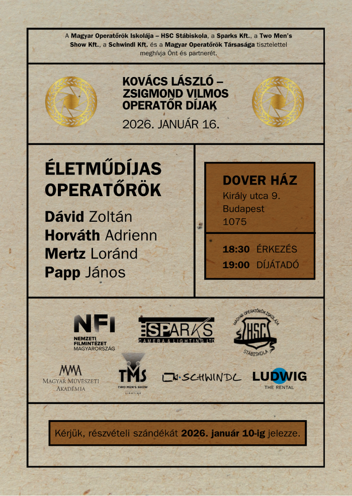 Papp János operatőrt, dokumentumfilm-rendezőt életmű díjjal illették ...